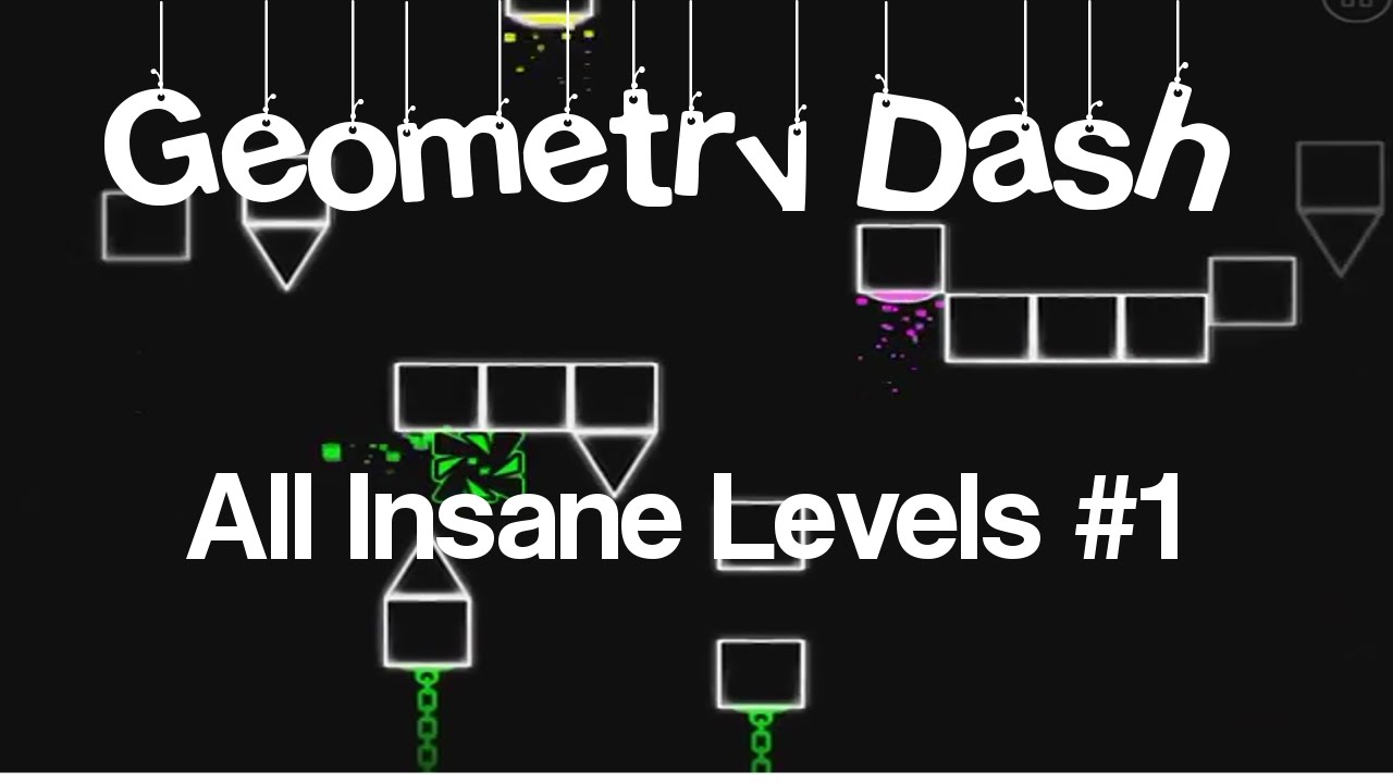 Geometry Dash All Insane Levels Part 1 - Can't Let Go - YouTube