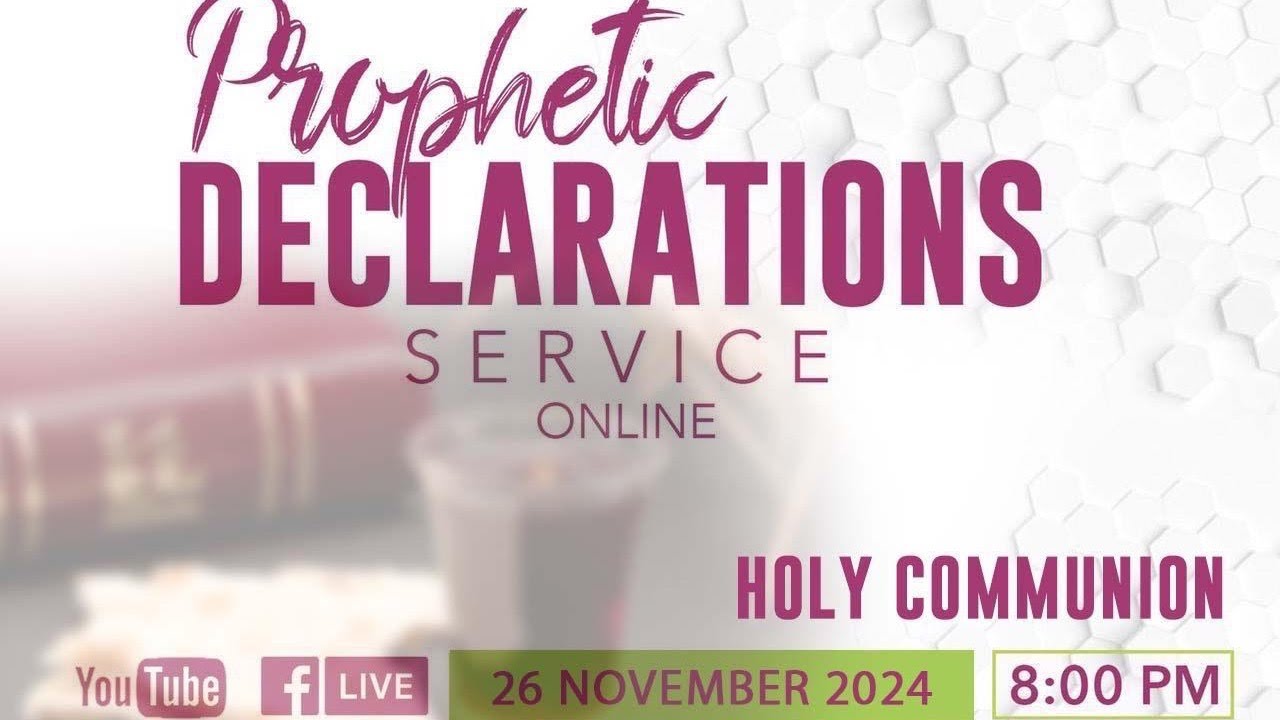 Prophetic Declarations Service (26/11/2024) - YouTube
