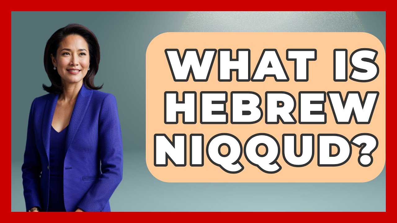 What Is Hebrew Niqqud? - Jewish Teachings For All - YouTube