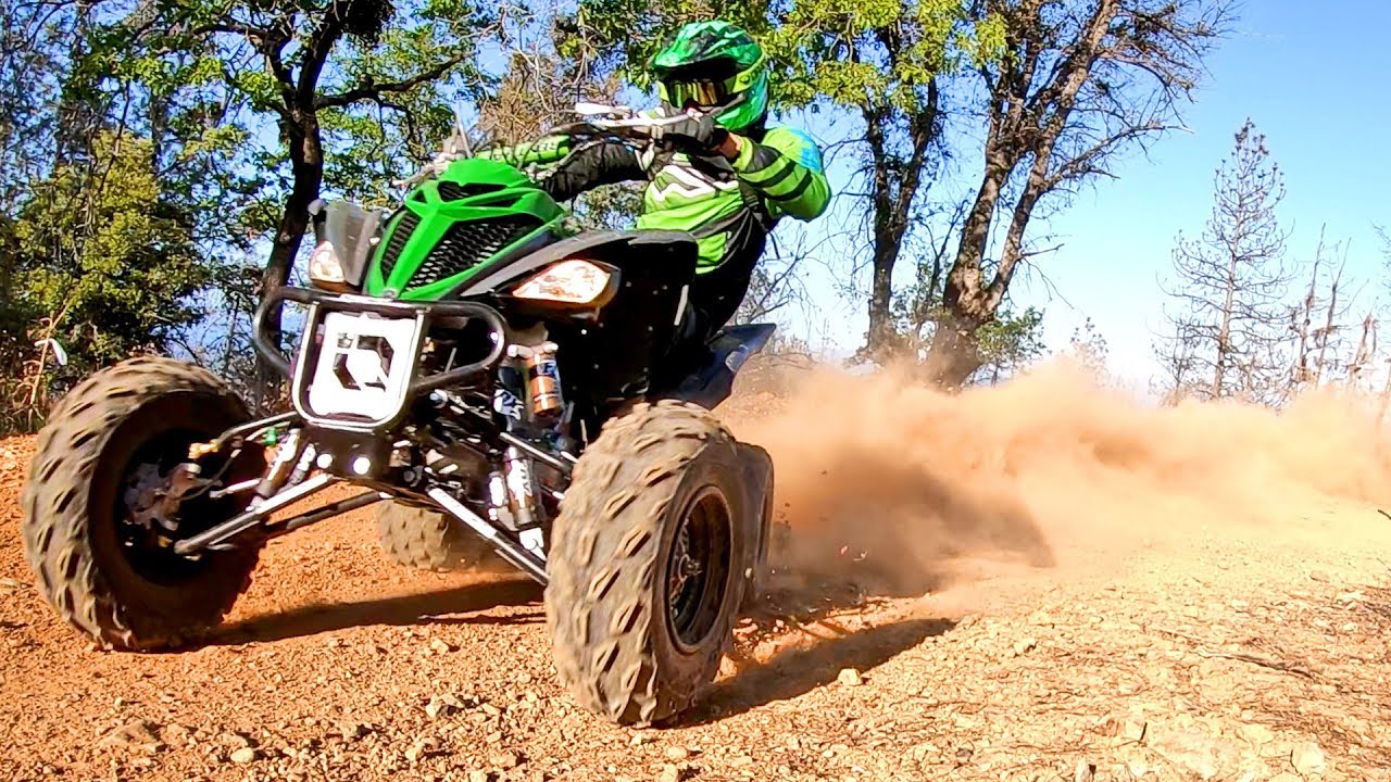 Yamaha Raptor 700 ATV XC Trail Riding my New Four Wheeler ( HMF Exhaust ...