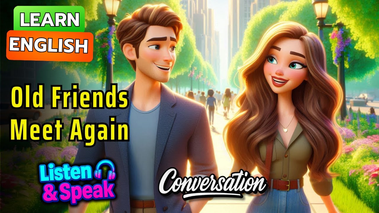 Old Friends Meet Again ☕🌳 English Conversation 📚 Improve Your English ...