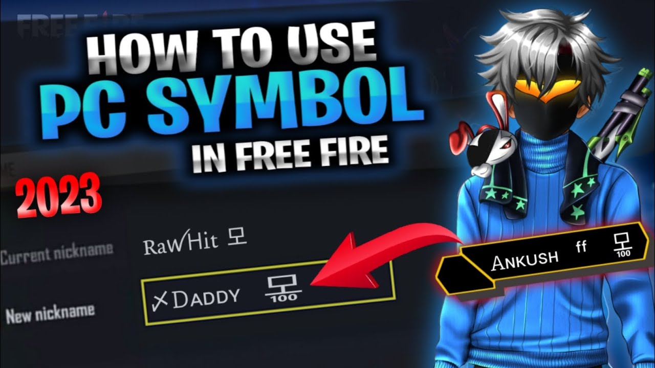 HOW TO USE PC SYMBOL "모" IN FREE FIRE|| FREE FIRE UNIQUE NAME STYLE # ...