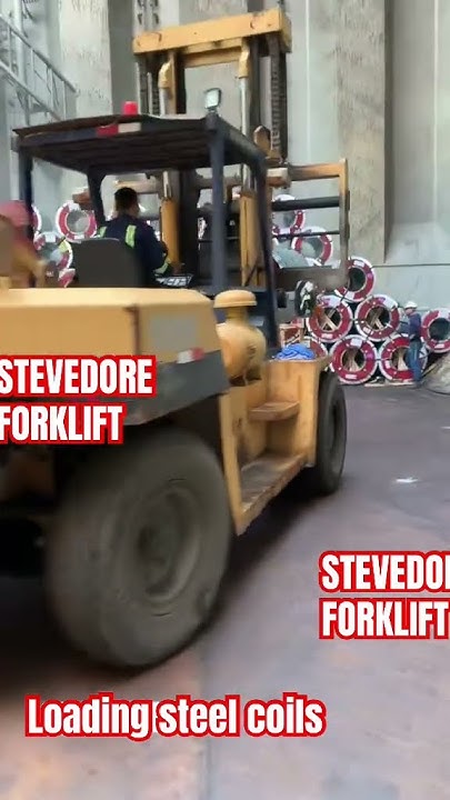 STEVEDORE/FORKLIFT in hold ship #vessel #steelcoil #forklift #stevedore - YouTube