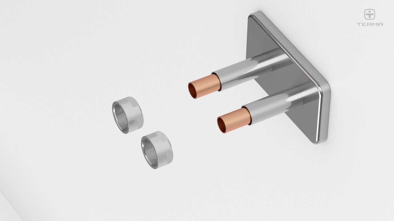 terma radiators installation of integrated pipe masking - YouTube