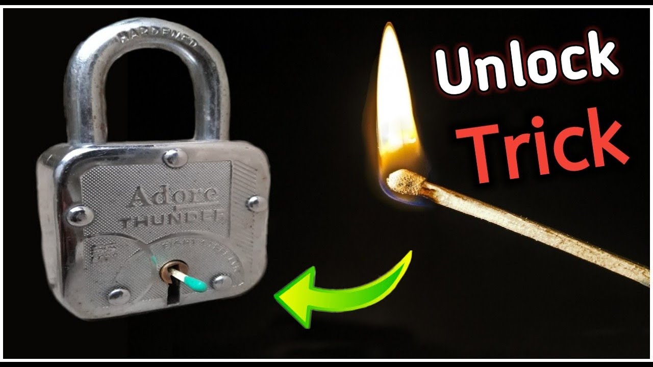 How to Open lock Without Key | lock Open trick | How to Break a lock ...