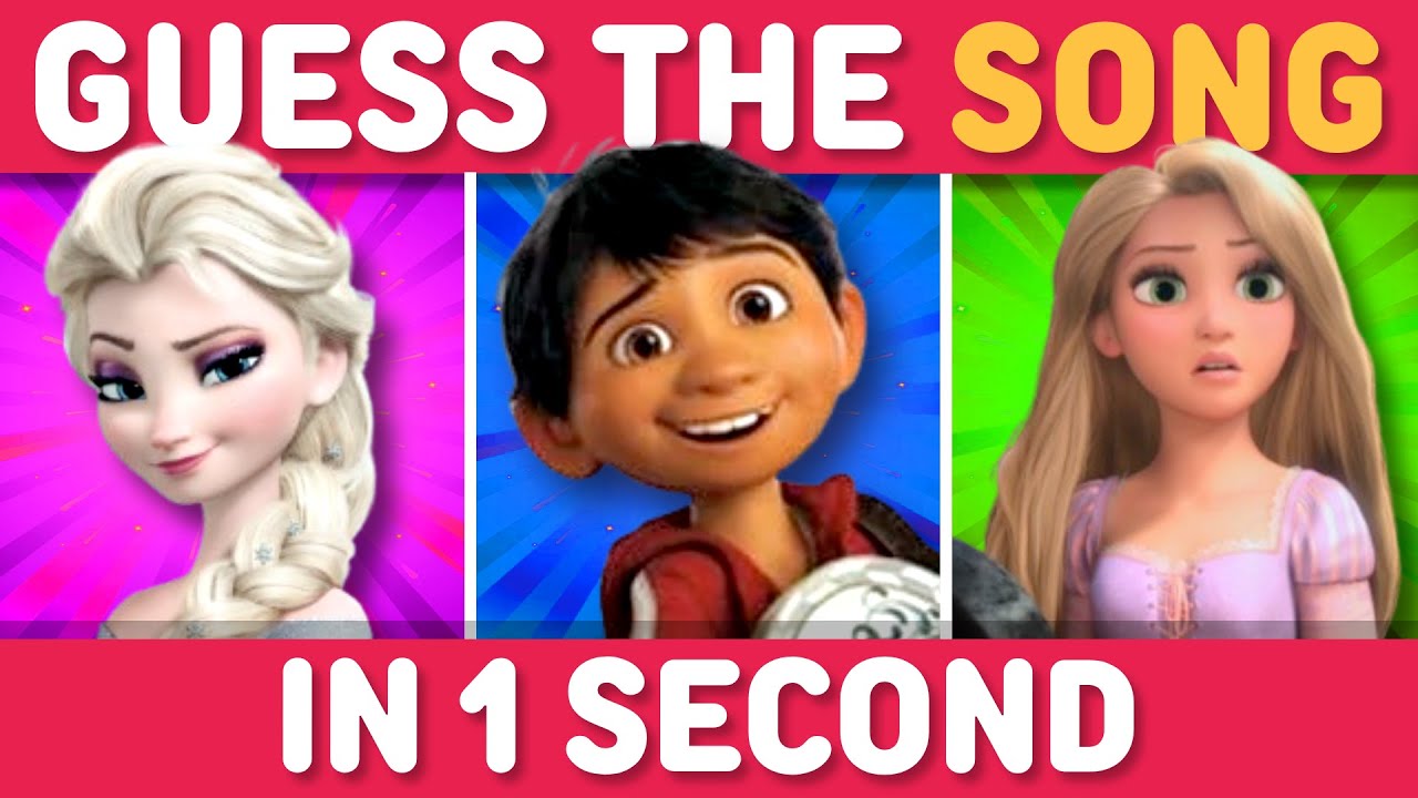 GUESS THE DISNEY SONG IN 1 SECOND 👑 | Disney Quiz - YouTube