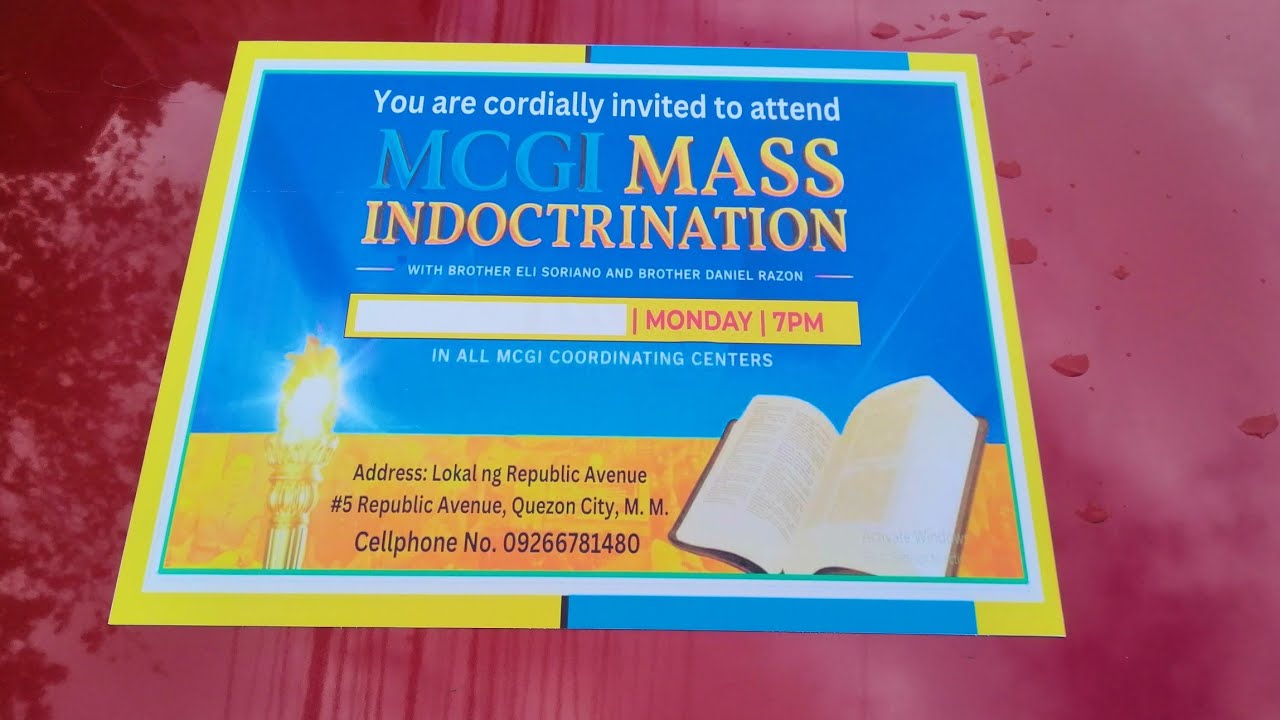 MCGI Republic Avenue, QC Chapter (Leafleting for the Opening of the ...