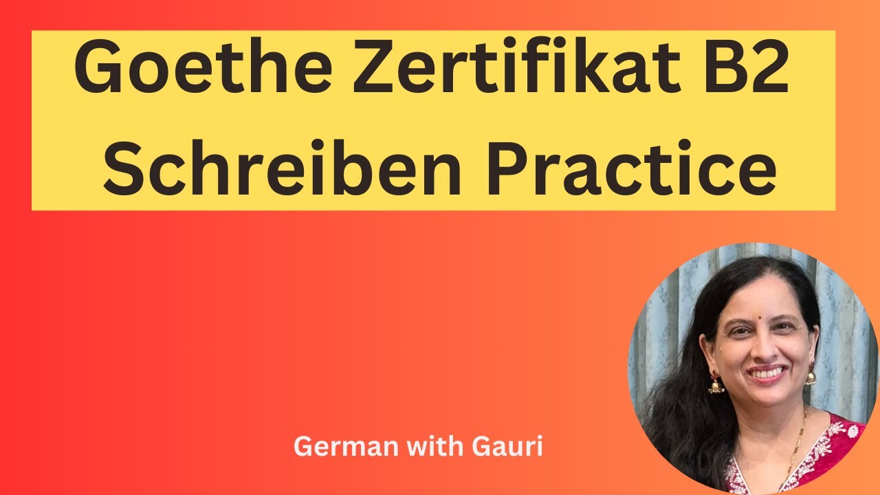 German B2 Schreiben exam practice | Goethe B2 writing exam | German ...