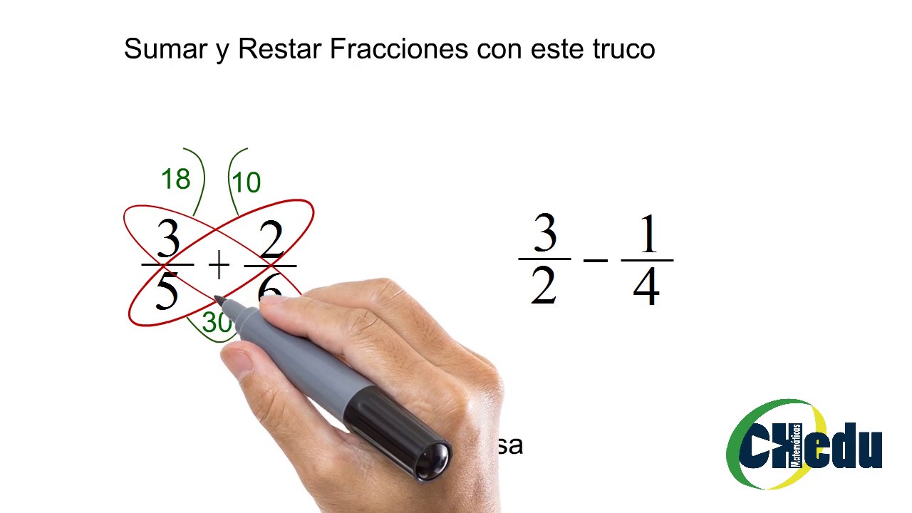 Aprende a Sumar y Restar fracciones con este truco muy fácil. - YouTube