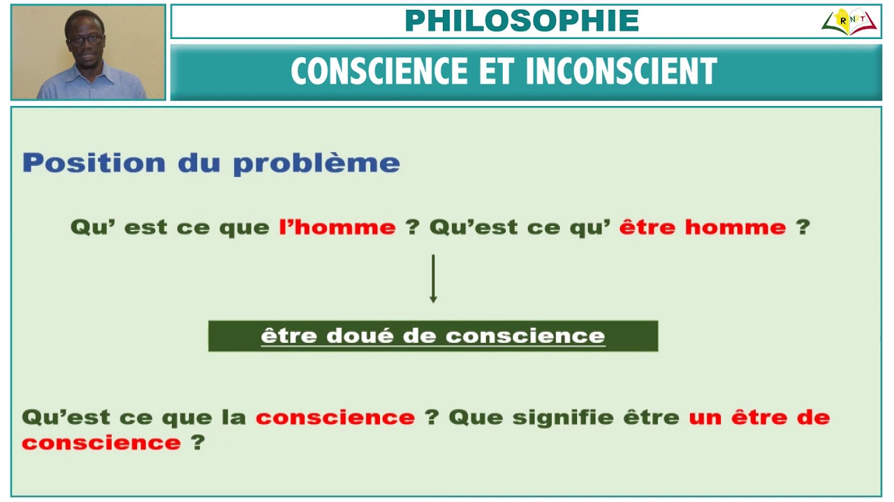1 CONSCIENCE ET INCONSCIENT Position du probleme et demarche - YouTube