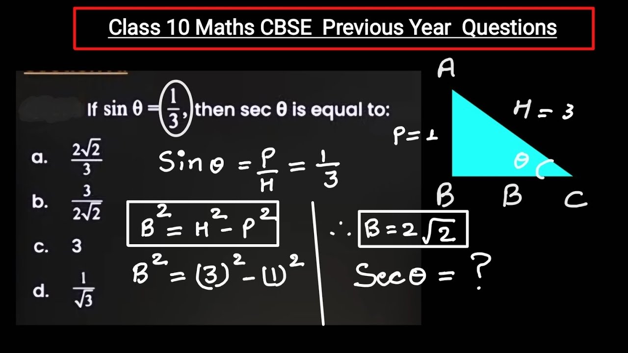 Class 10th Maths PYQs I Class 10 Maths Most Expected Questions By ...