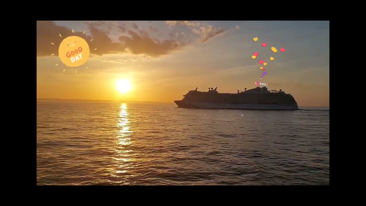 MS. SKY PRINCESS Passing English Channel with Sunset@zorroengineer888 ...