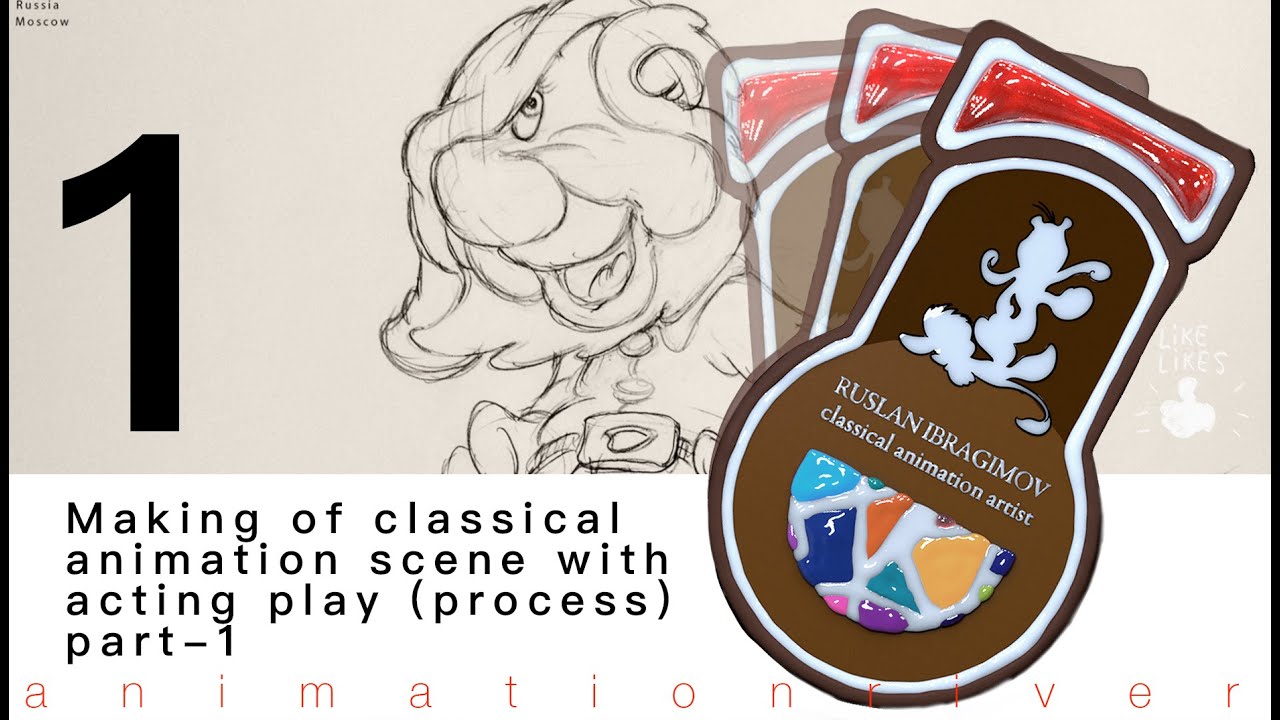 2d animation cartoon Making of classical animation scene with acting ...