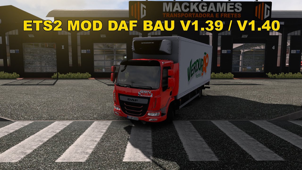 Mods Ets2 DAF BAU V1.40 Para ets2 1.39 e 1.40v - YouTube