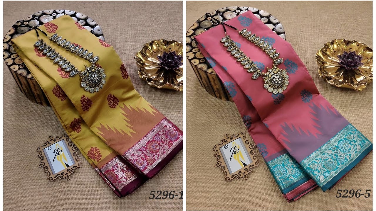 Gorgeous Thread Weaving Semi Silk Sarees | VG Fashions - YouTube