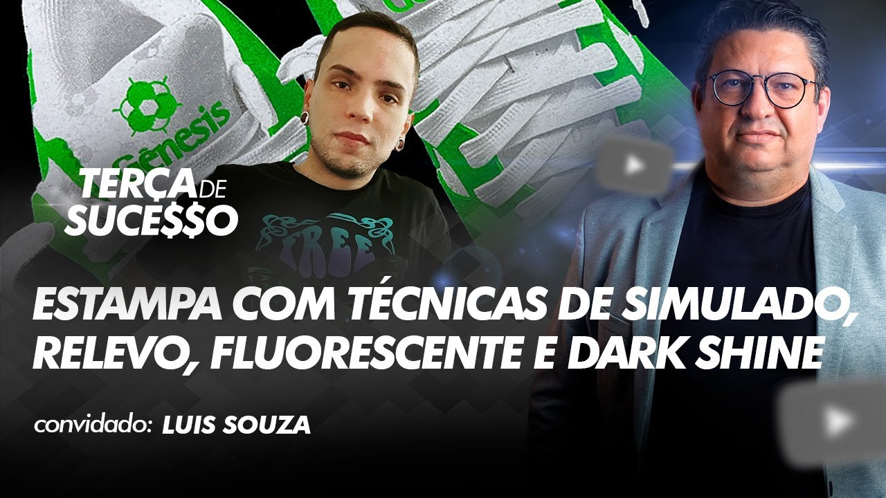#205 🔴 (03/09/24) Estampa c/ técnica de simulado, relevo, fluor e dark shine. Convidado: Luis ...