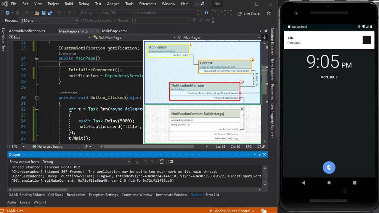 Xamarin / Background Notification - YouTube
