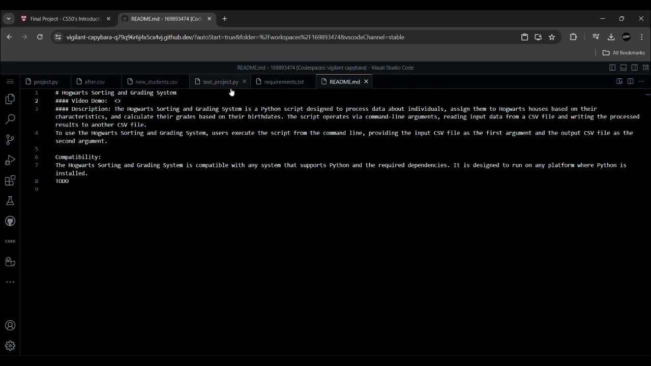 cs50 python final project - YouTube