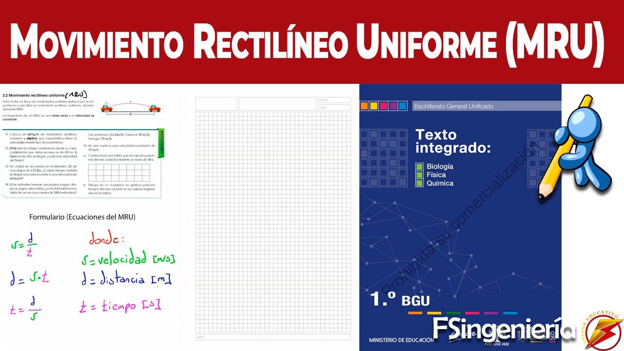 📝 Fórmulas Movimiento Rectilíneo Uniforme (MRU) | Ejercicios página 31 ...