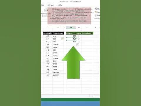 Función K.ESIMO.MAYOR encontrar los 3 primeros lugares que ocupan los datos en Excel Short - YouTube