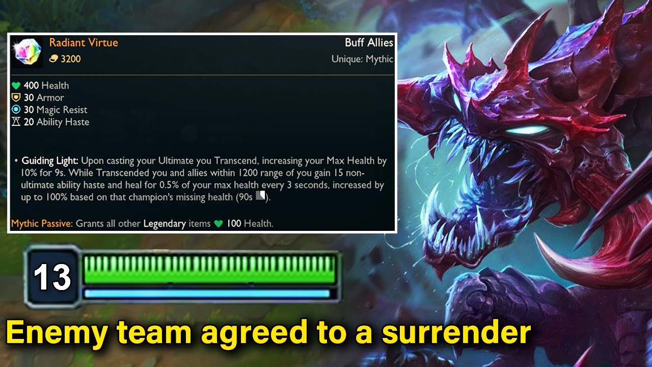 This item makes you heal ALL your teammates for your MAXIMUM health ...