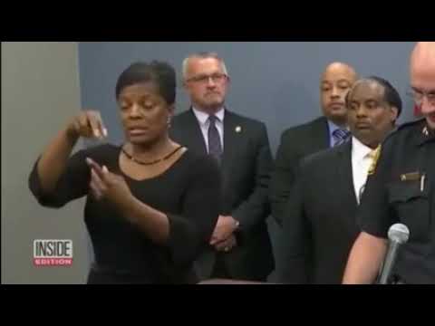 Fake Sign Language translator gets caught - YouTube