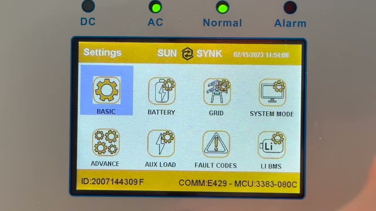 How to use the low power settings on a Sunsynk inverter? - YouTube