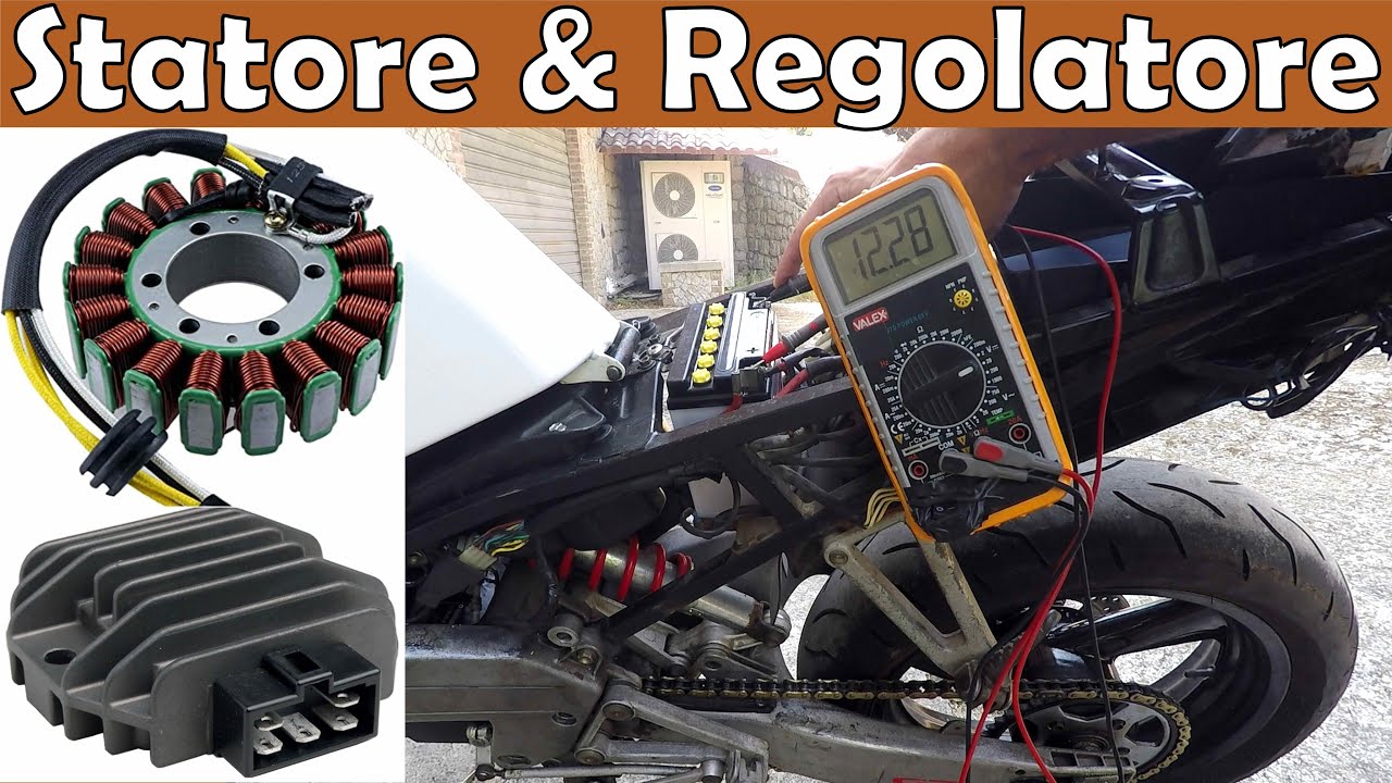 Test STATORE e REGOLATORE TENSIONE se LA MOTO NON CARICA LA BATTERIA ...