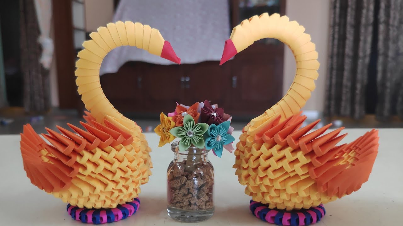 How To Make A 3d Swan Origami 3D Origami Swan #swan #3Dorigami