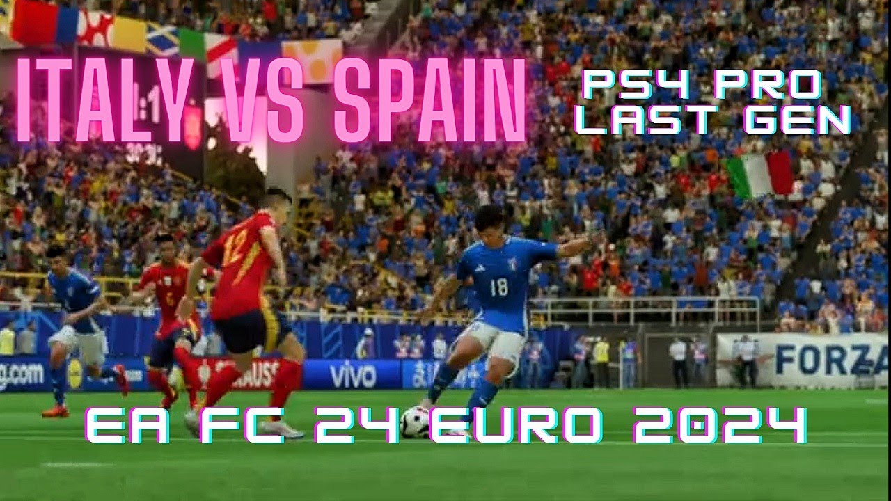 EA FC 24 EURO 2024 (PS4 PRO) | ITALY VS SPAIN | GAMEPLAY LAST GEN # ...