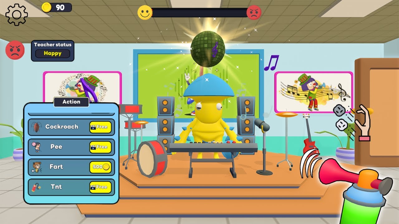 Monster Student: School Prank Gameplay | Play as a Naughty Monster ...