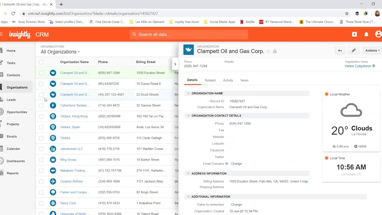 Insightly CRM - Dashboard - YouTube