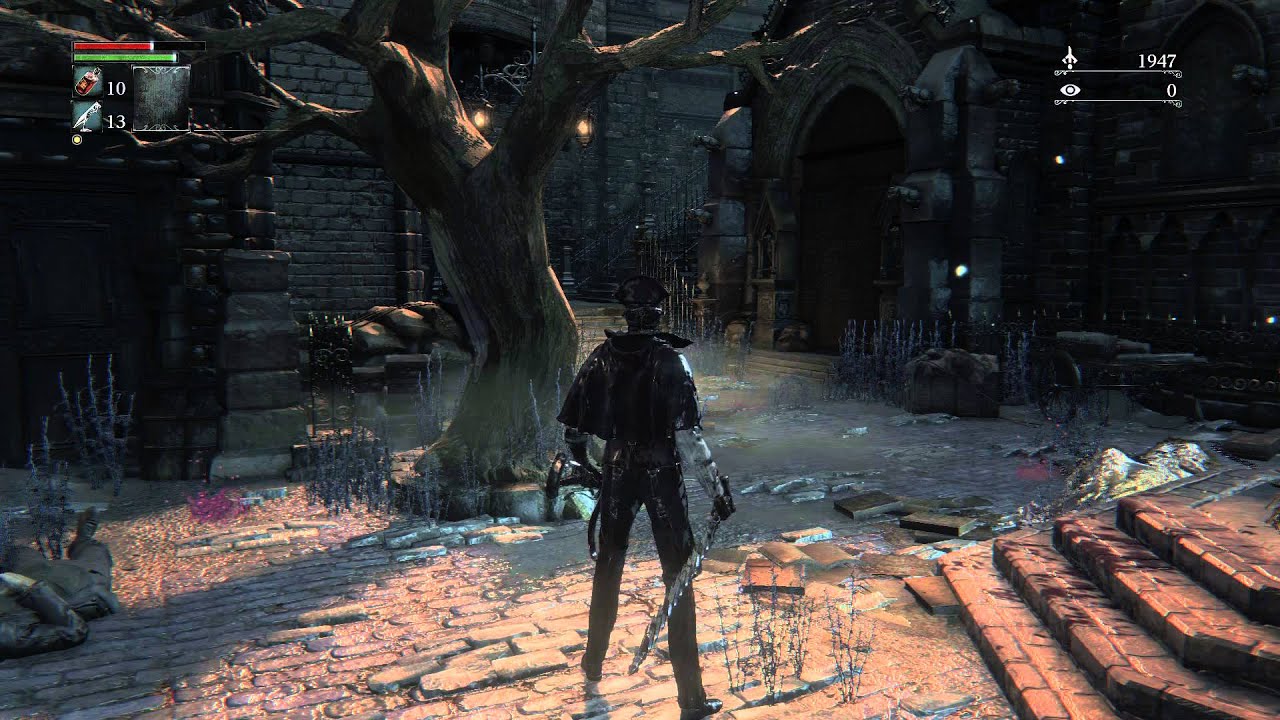 Bloodborne - Central Yharnam: Brick Troll Combat, Two Bloodstone Shards ...