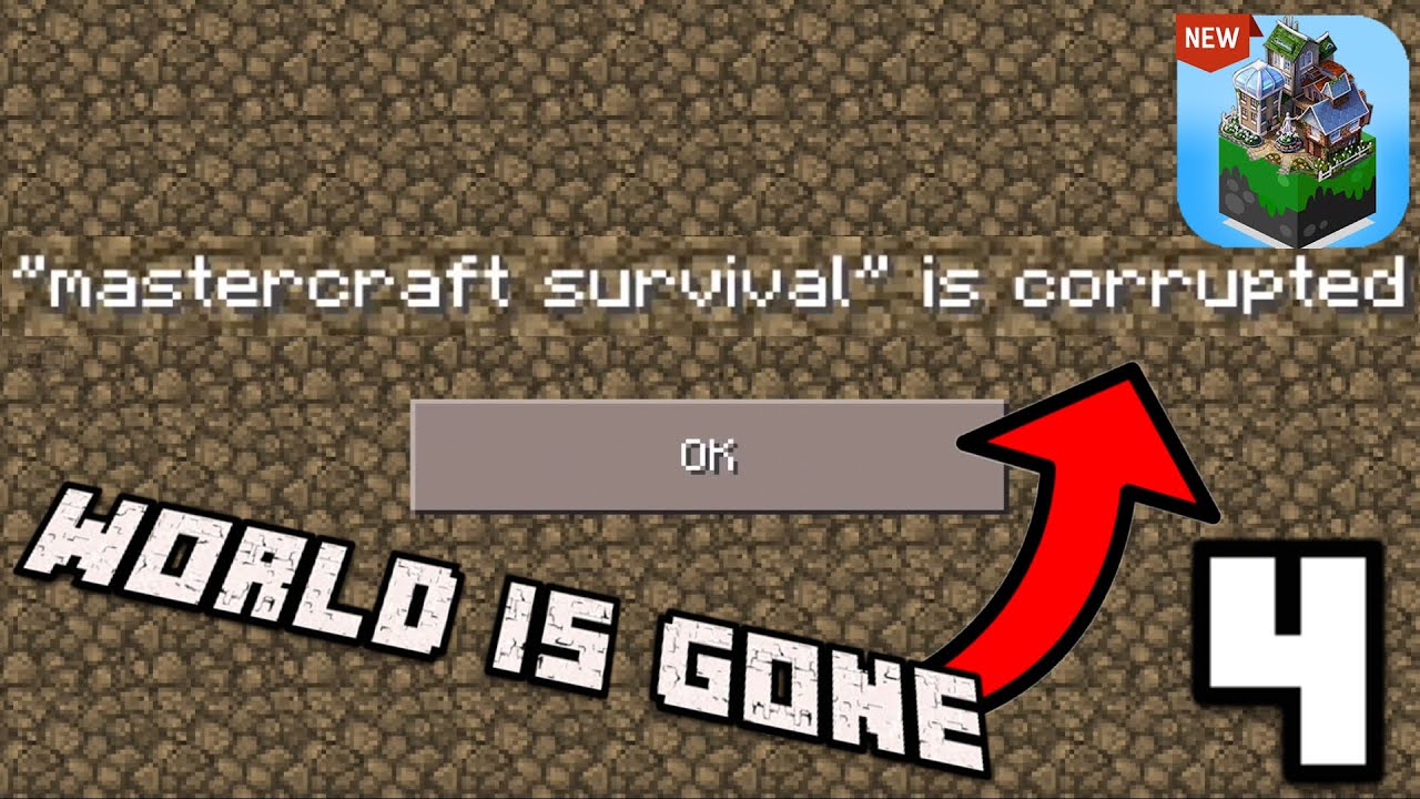 Mastercraft- my world got corrupted (everything is gone) - gameplay part 4 - YouTube