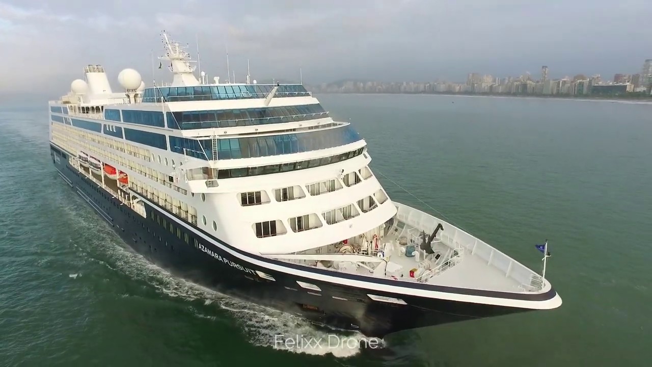Navio Azamara Pursuit chegando em Santos - 03/12/2019 - YouTube