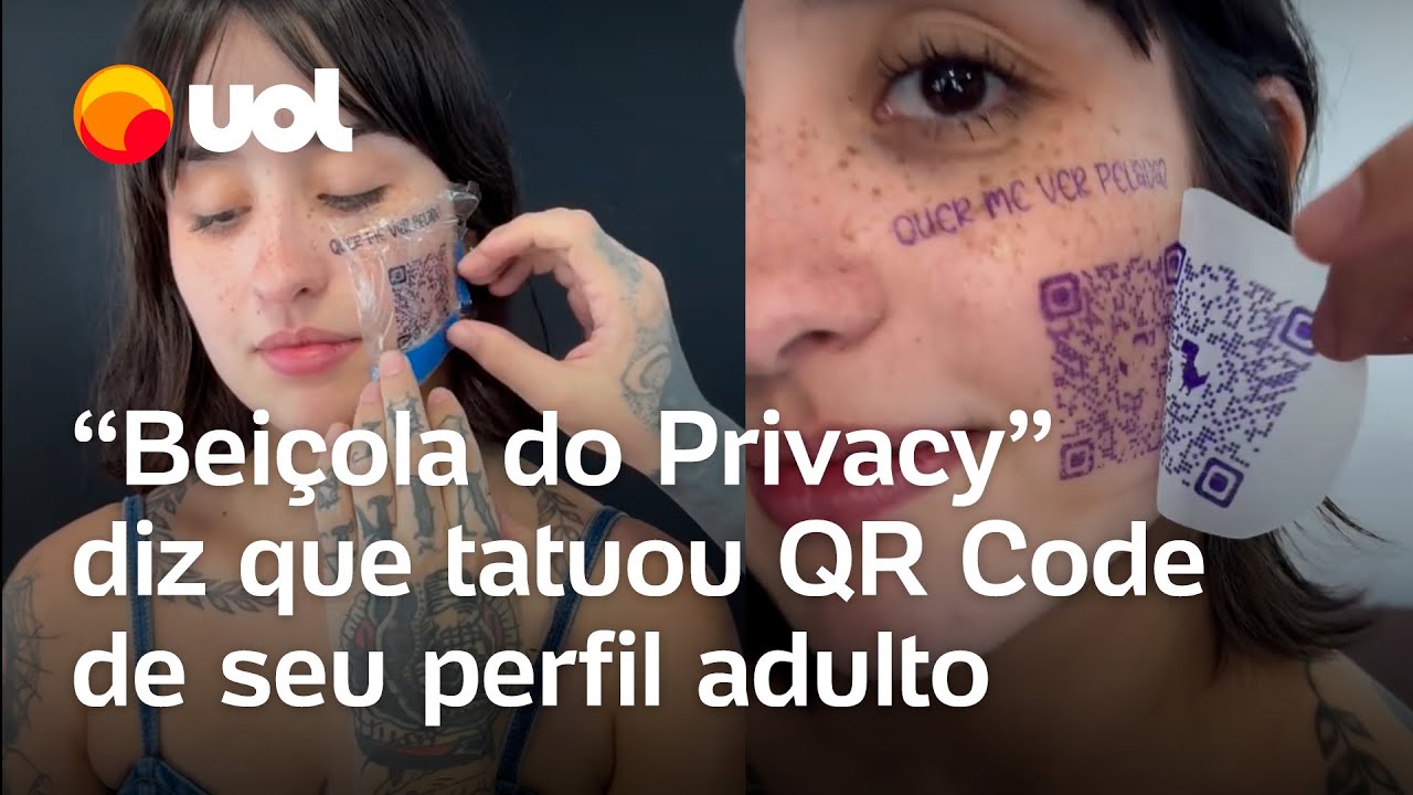 'Beiçola do Privacy' diz que tatuou QR Code de seu perfil adulto no ...