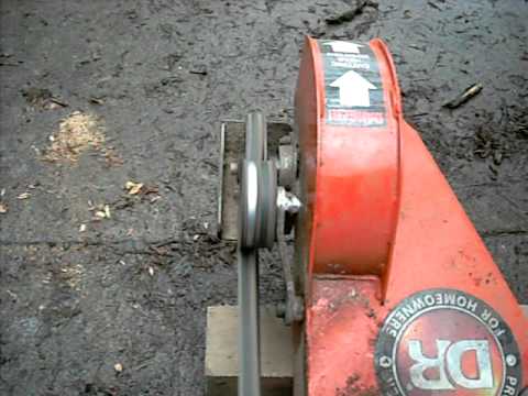 DR stump Grinder pulley misalignement.AVI - YouTube