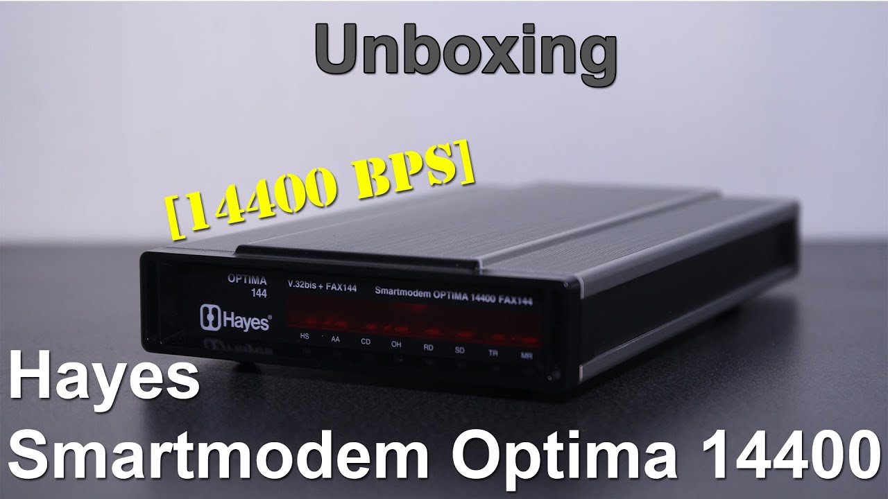 Hayes Smartmodem Optima 14400 Unboxing - YouTube