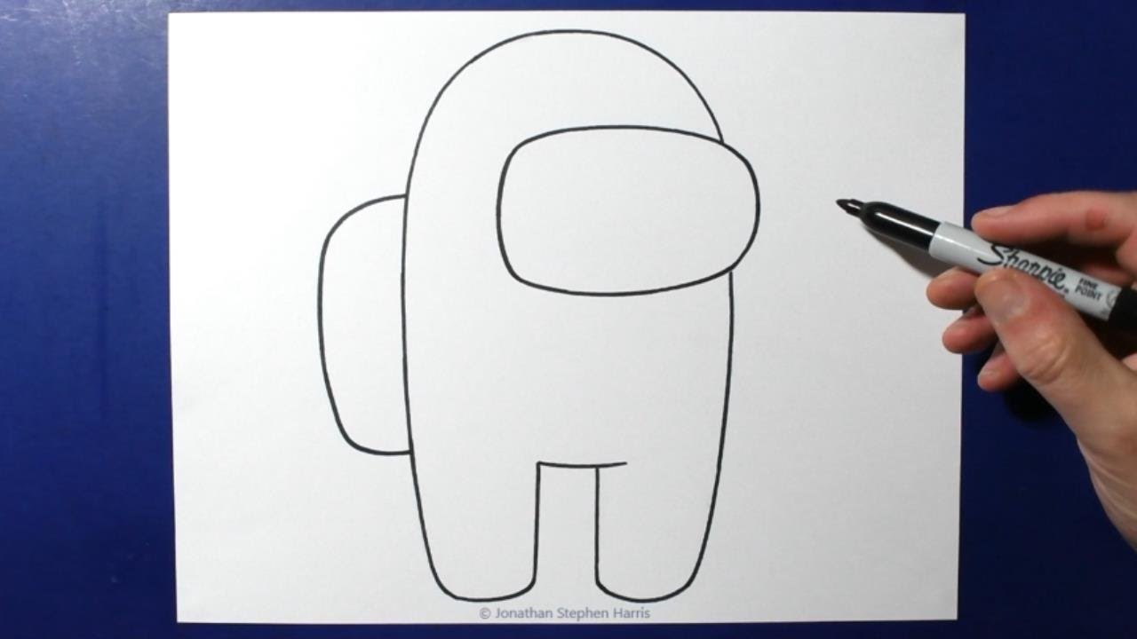 Among Us Character 3D Pattern / Satisfying Spiral Drawing / Line ...