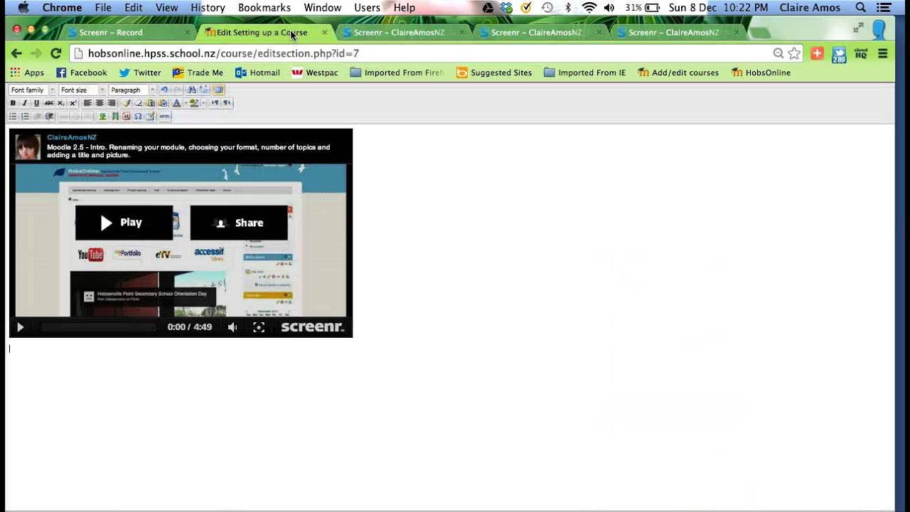 Moodle 2.5 - Embedding a video or hyperlink into your module page ...