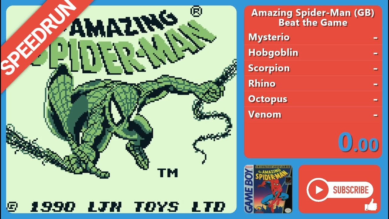 Speedrun - Amazing Spider-Man (GB) WR - YouTube