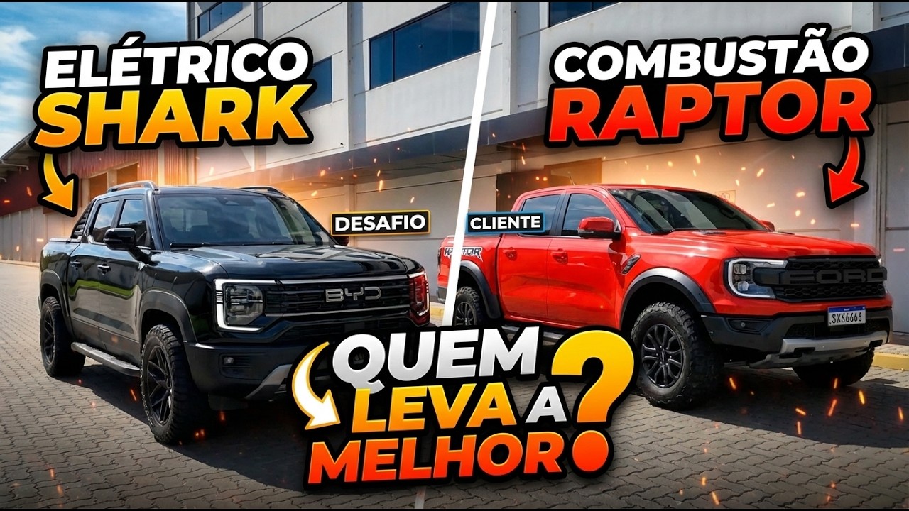 Cliente da Pichau DESAFIOU 🙈 FORD RAPTOR VS BYD SHARK (Gasolina vs ...