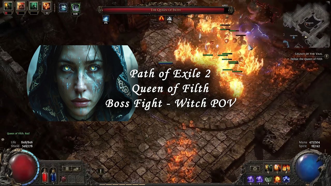 Path of Exile 2 Queen of Filth Boss Fight - Witch POV - YouTube