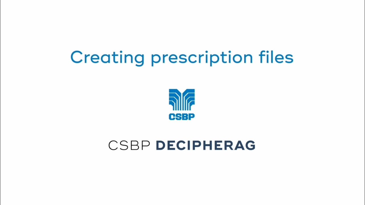 CSBP DecipherAg - Creating Prescription Files - YouTube