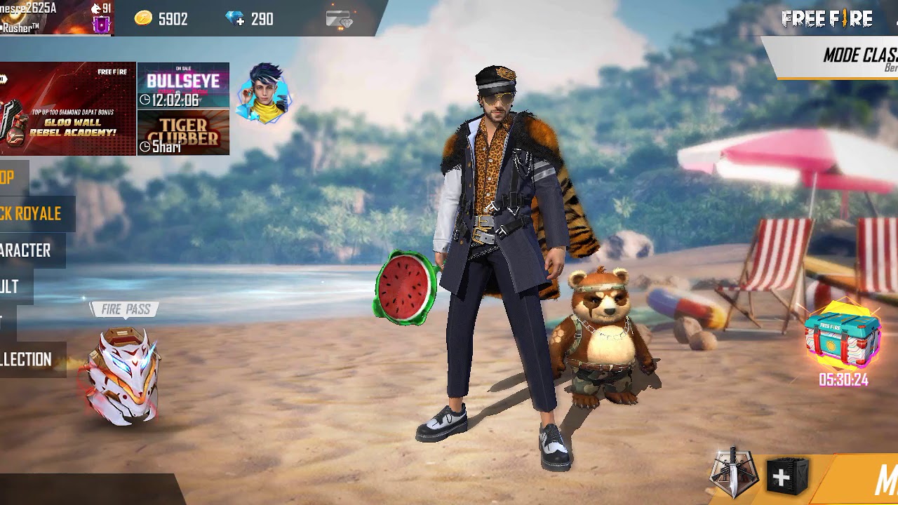 [FREE FIRE] BUNDLE COSTUM TIGER - YouTube