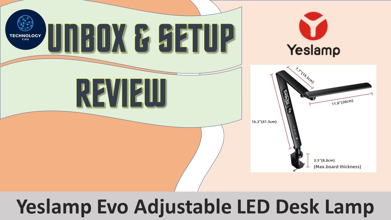 Yeslamp EVO Adjustable LED Desk Lamp | Detailed Setup Instructions ...