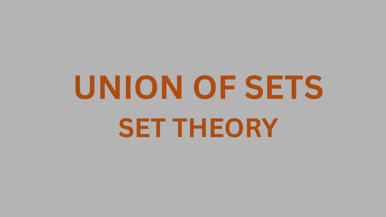 Union of Sets | Union of two sets| Example| Definition of Union | Venn ...