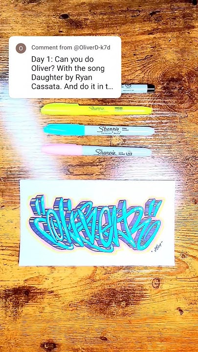 Let me draw your name next. Graffiti Name request "Oliver" - YouTube