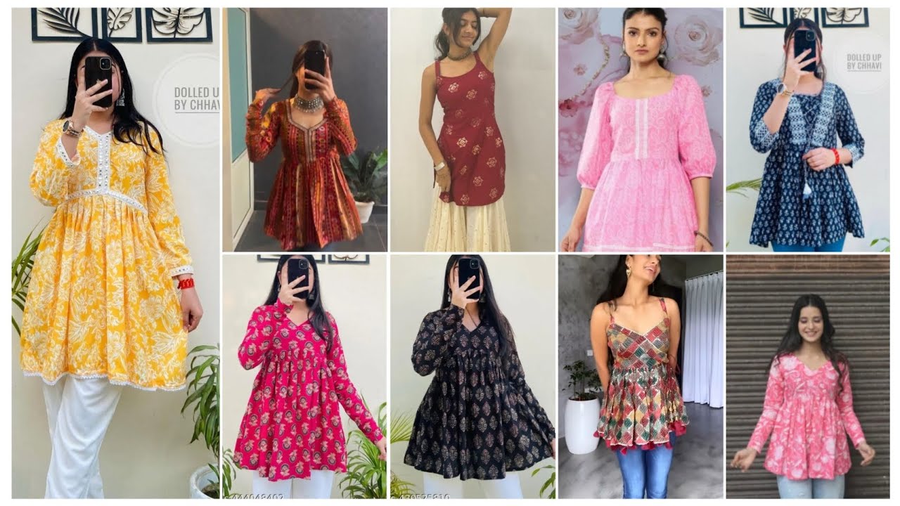 Simple Or Simple Short Kurti Design Ideas For Girls 2024 | - YouTube