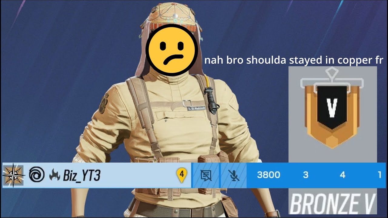 to be a BOTTOM FRAG in R6 RANKED SIEGE (But at BRONZE V this time ...